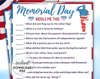 Riddle Game Camping Activities for Kids & Adults Fun Camping - Etsy