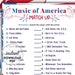 Music of America Match up Game, Printable Family Game, Patriotic Trivia ...