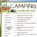 Camping Vocabulary Quiz, Trivia Game for Kids and Adults (PDF) - Etsy