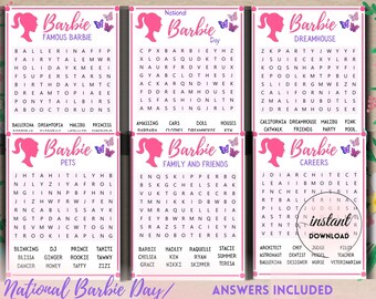 Barbie Word Search - Etsy