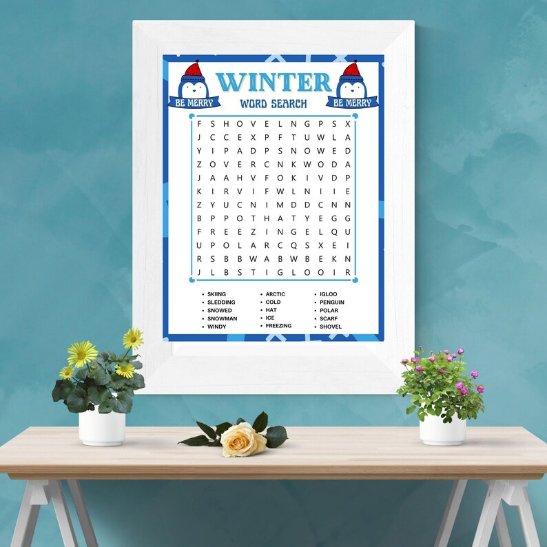 Winter Word Search Game | Fun Printable Winter Games | Wintertime ...