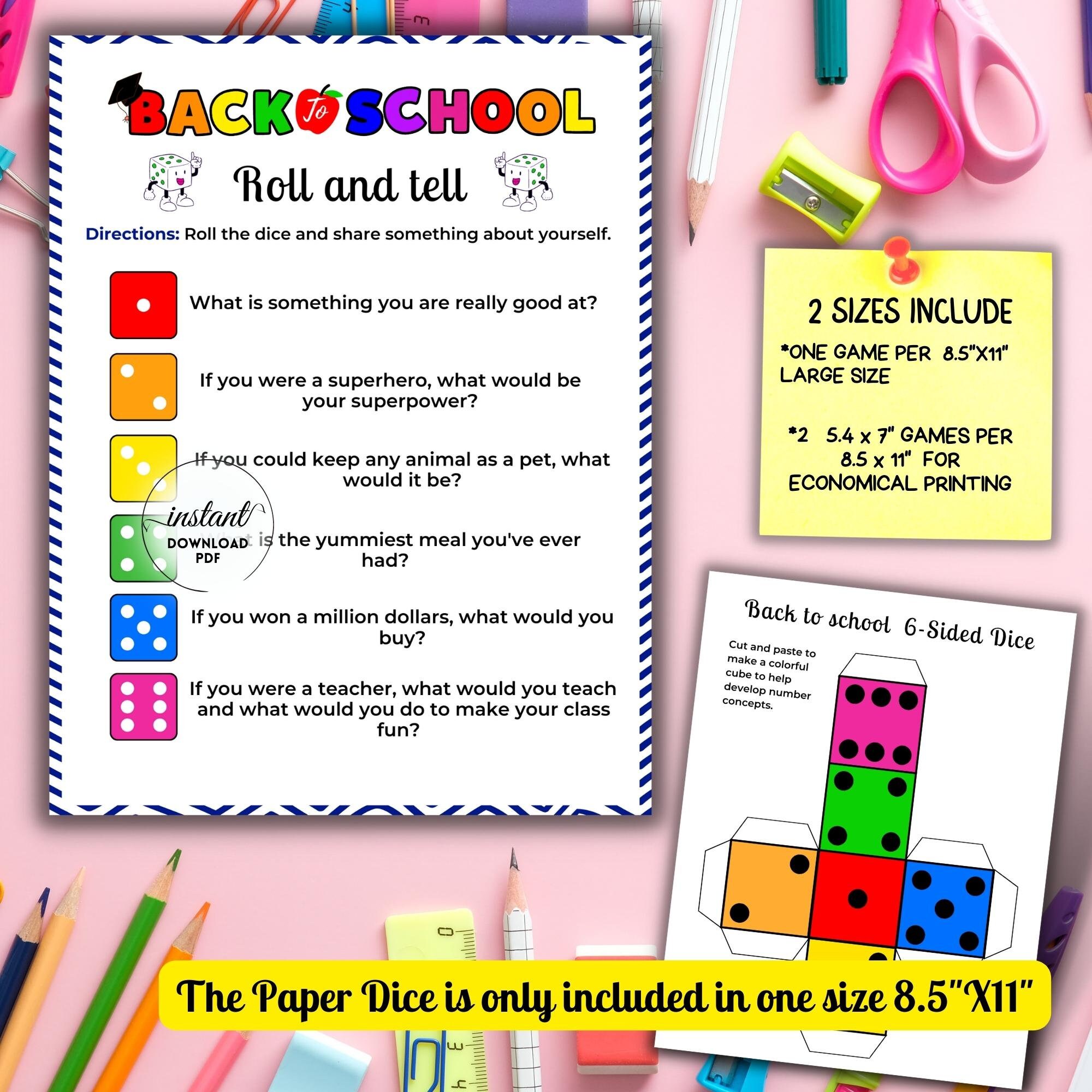 Back to School 8 Game BUNDLE, First Day of School Activities, Games for ...