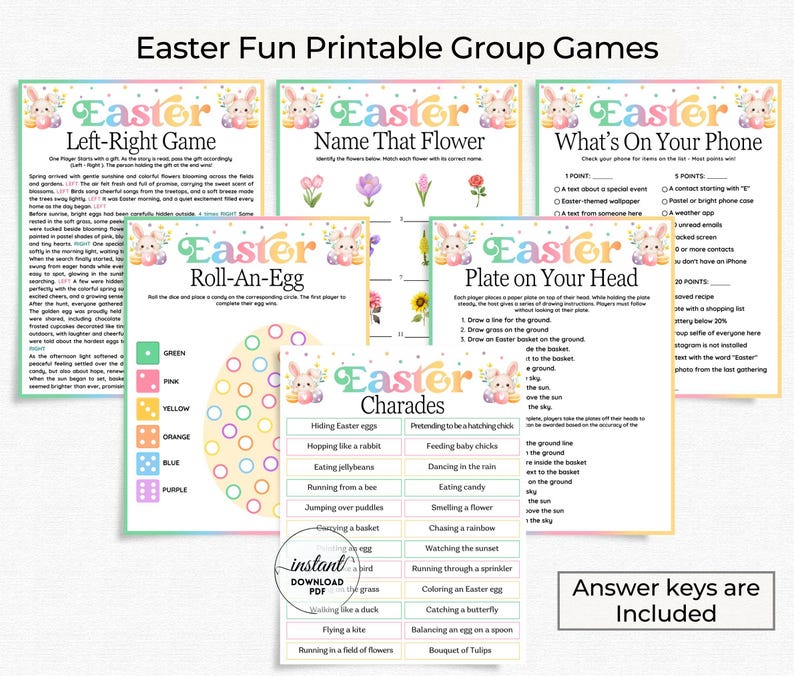 Easter Games MEGA Bundle: 65 Super Fun Printable Party Activities and ...