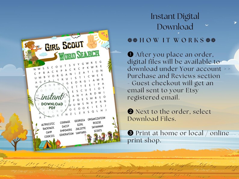 Girl Scout Word Search Game, Word Search, Scout Word Search, Girl Scout ...