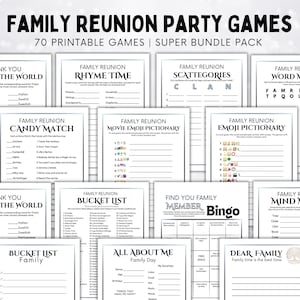 Family Reunion Games Bundle: 70 Fun Activities (PDF) - Etsy