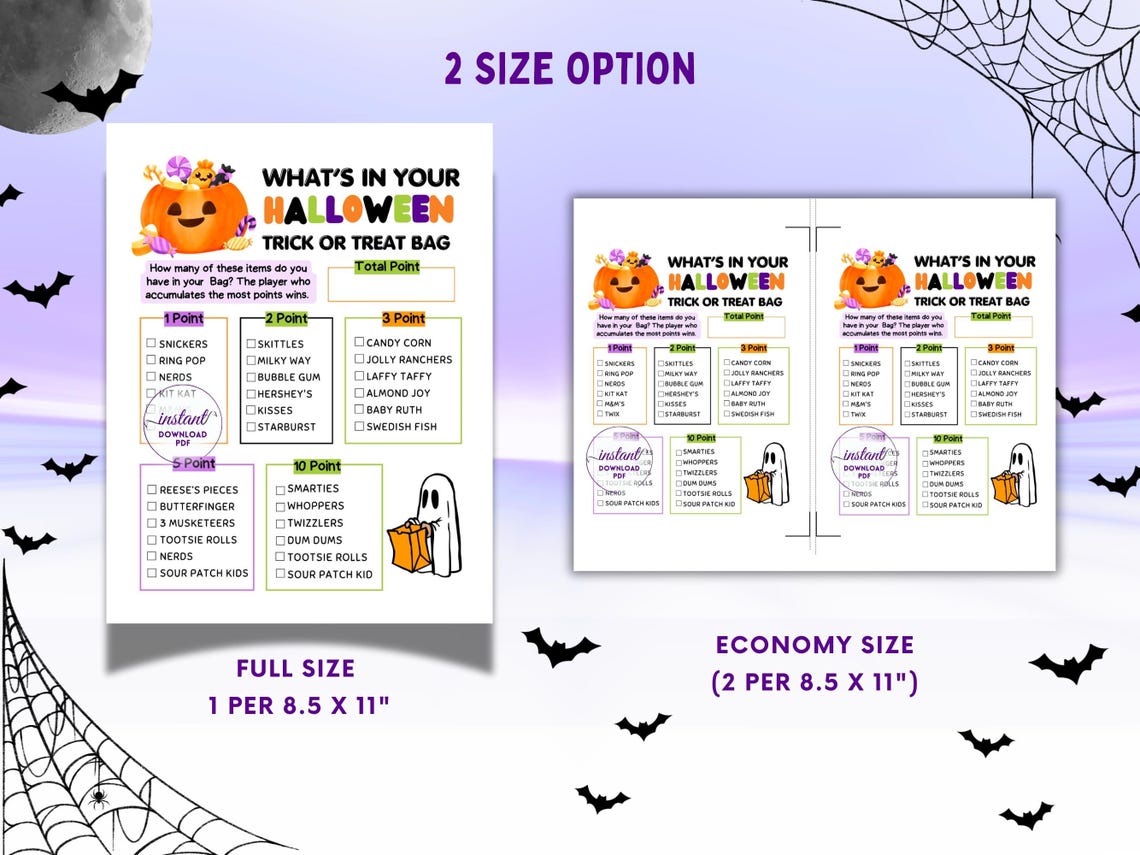 Halloween Trick or Treat Bag Game, Halloween Grab Candy Game, Halloween ...