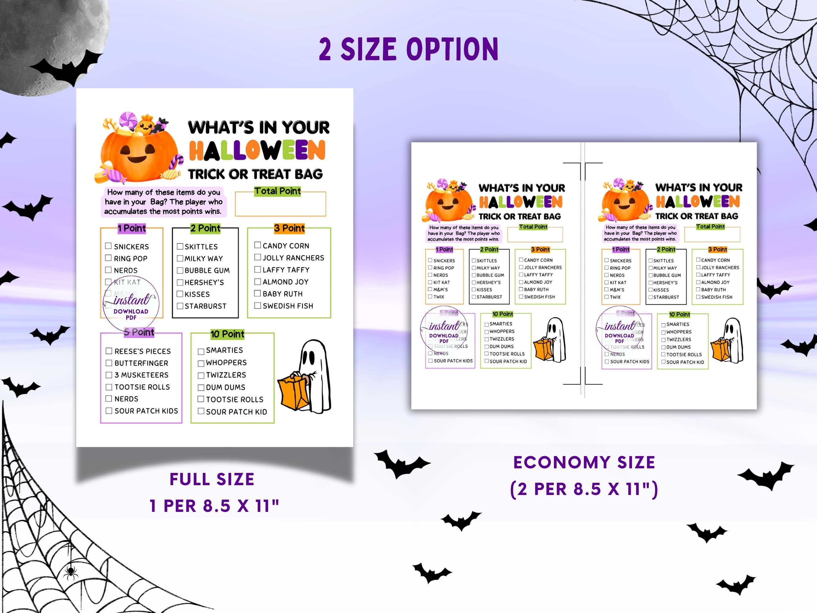 Halloween Trick or Treat Bag Game, Halloween Grab Candy Game, Halloween ...