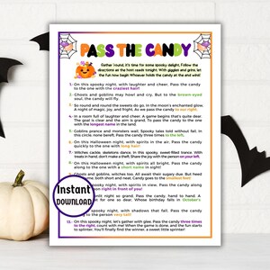Halloween Pass the Candy Game,pass Prize Rhyme Game, Easy Fun Halloween ...