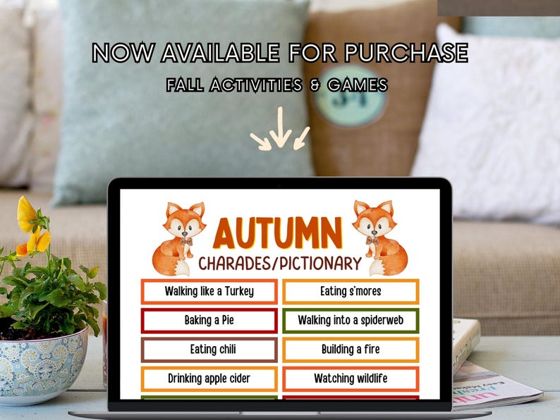 Autumn Charades & Pictionary Game: Family Fun (PDF Download) - Etsy
