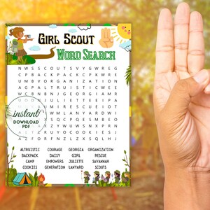 Girl Scout Word Search Game, Word Search, Scout Word Search, Girl Scout ...