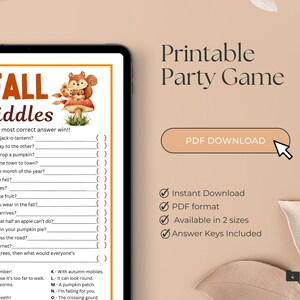Fall Riddles Game,jokes for Kids,autumn Game, Fall Activity for Kids ...