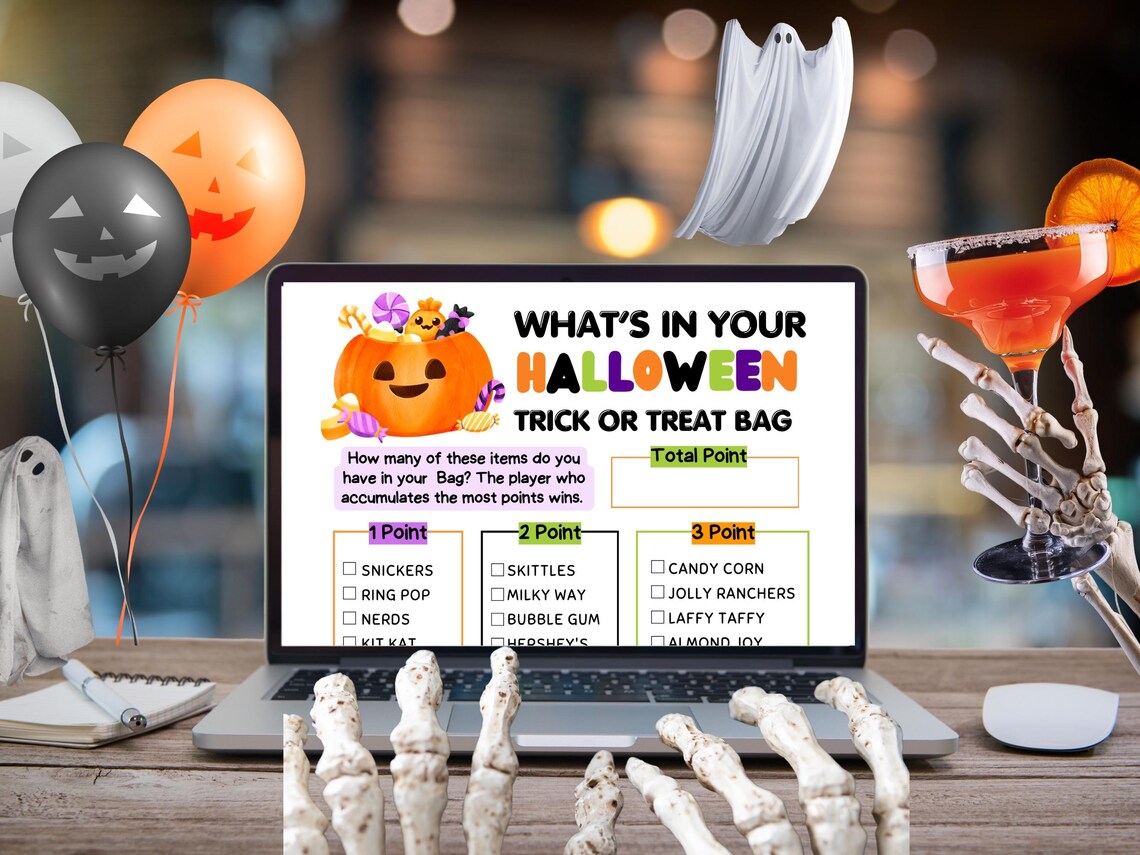 Halloween Trick or Treat Bag Game, Halloween Grab Candy Game, Halloween ...