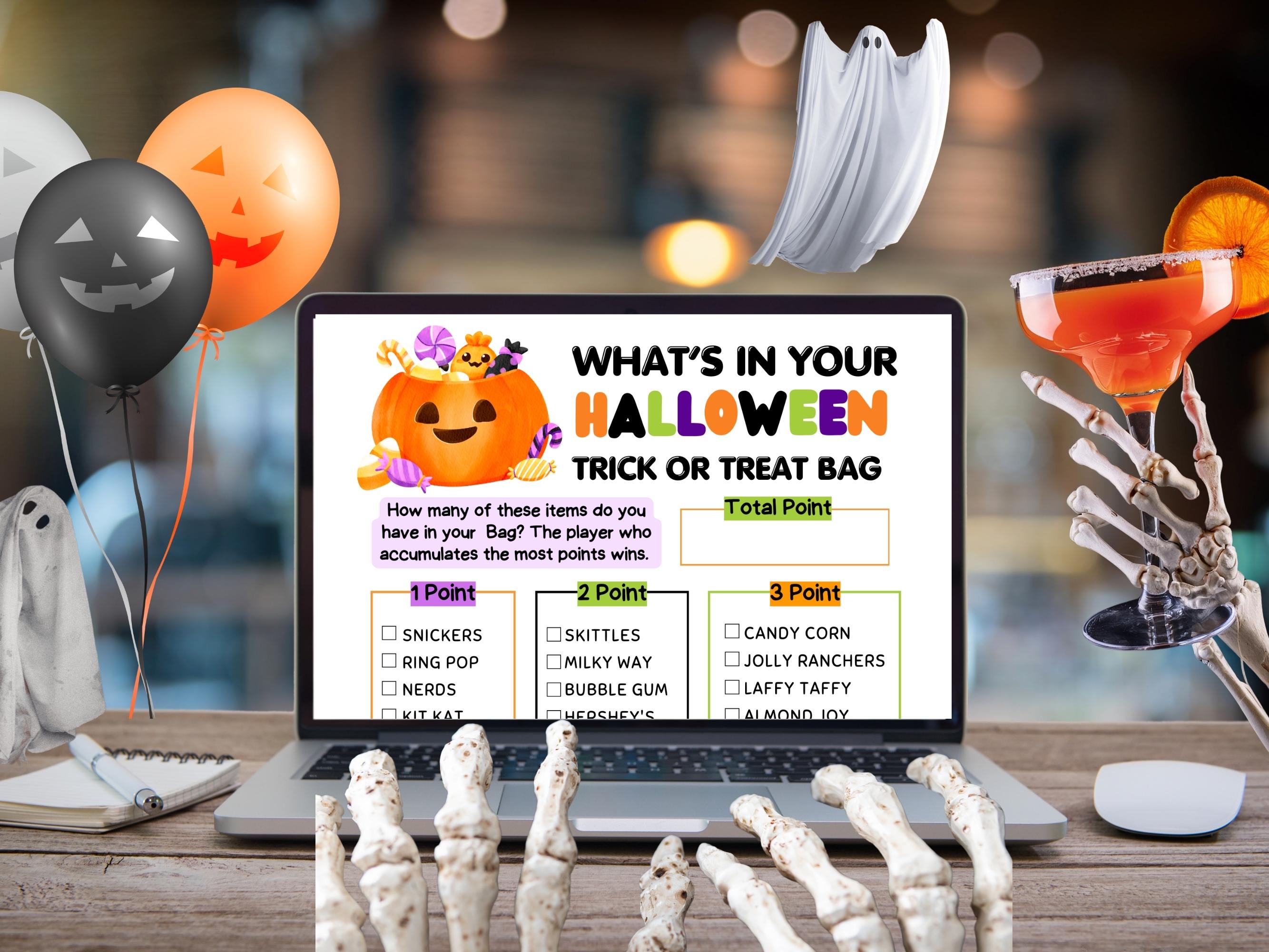 Halloween Trick or Treat Bag Game, Halloween Grab Candy Game, Halloween ...