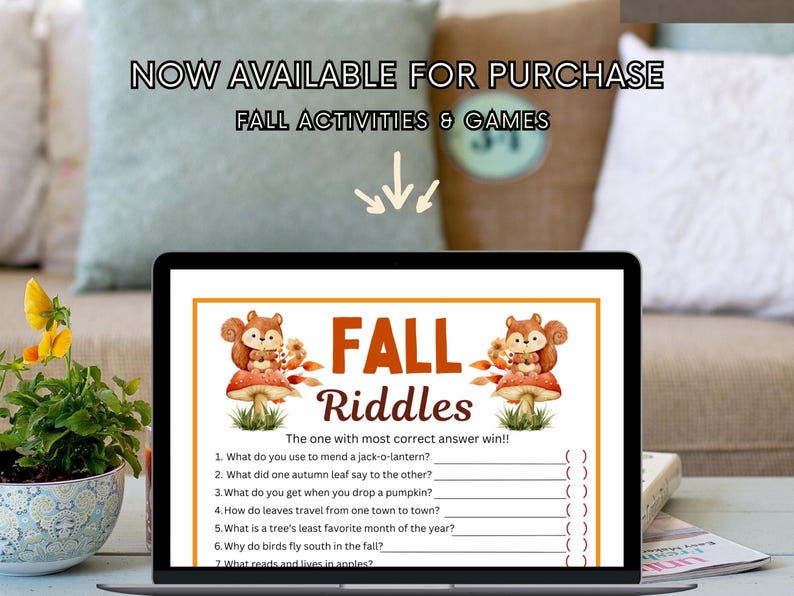 Fall Riddles Game,jokes for Kids,autumn Game, Fall Activity for Kids ...