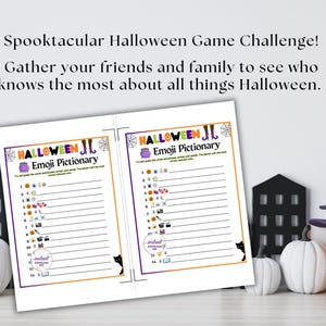 Halloween Emoji Pictionary Printable Game, Halloween Party Games ...