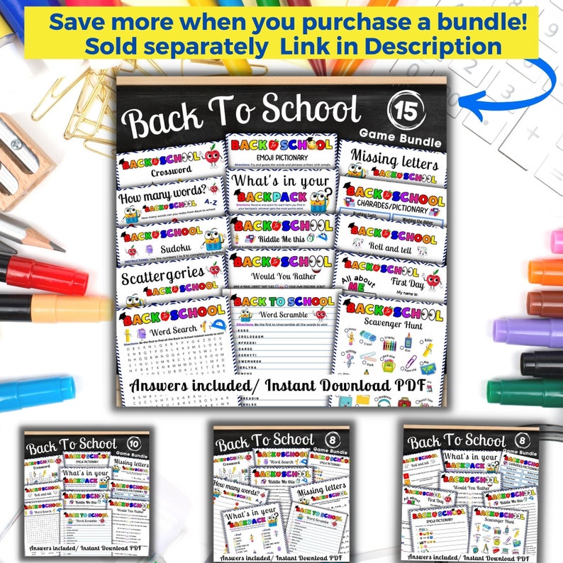 Back to School Scavenger Hunt, Printable Back to School Game, Classroom ...