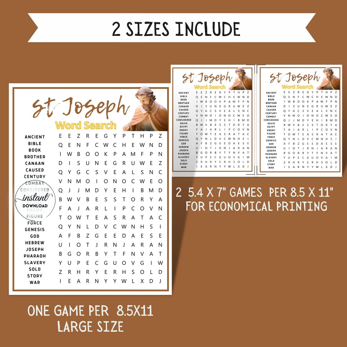 St Joseph Word Search Game, Bible Word Search, Bible Activities Print ...