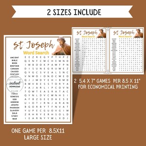 St Joseph Word Search Game, Bible Word Search, Bible Activities Print ...