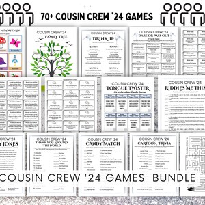 70 Cousin Crew Game '24, Printable Game, Request - Etsy
