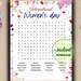 International Women's Day Word Search, Women's History Month School ...
