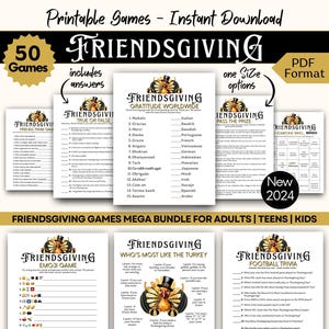 Friendsgiving Games Mega Bundle: 50 Printable Party Games (PDF) - Etsy