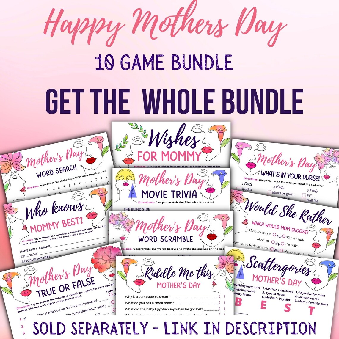 Mothers Day Who Knows Mom Best Game, Mother's Day Games, Who Knows ...