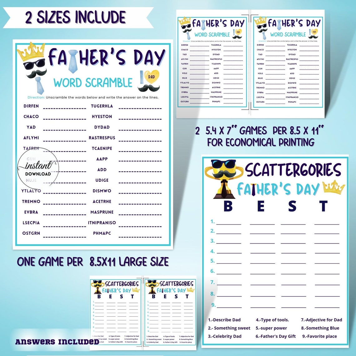 Father's Day Games, Happy Father's Day 10 Games for Kids and Adults ...