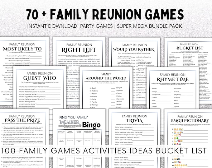 Family Reunion Games | Reunion Games | Family Reunion Games Bundle ...