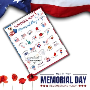 Memorial Day Scavenger Hunt: Family Nature Activity (printable PDF) - Etsy