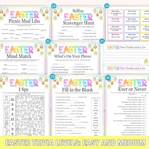 Easter Games Bundle, Easter Party Games, Easter Family Games, Office ...