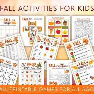 Fall Games Bundle: 40 Autumn Activities for Kids & Adults (PDF) - Etsy