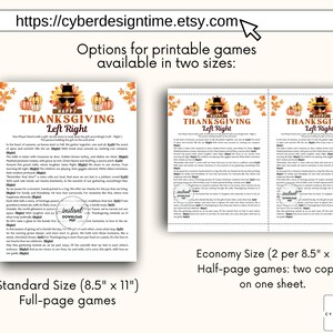 Left Right Thanksgiving Game, Pass the Gift, Thanksgiving Pass the ...