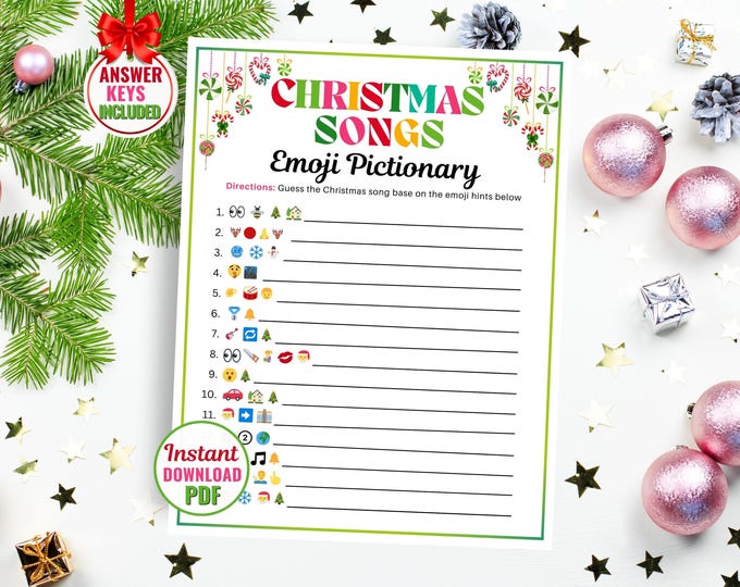 Christmas Emoji Songs Guessing Game | Xmas Emoji Quiz | Holiday Party ...