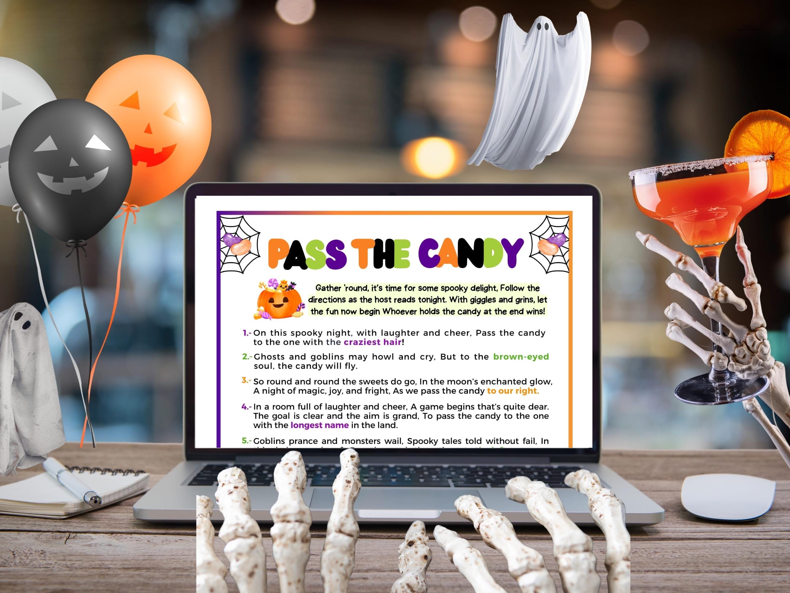 Halloween Pass the Candy Game,pass Prize Rhyme Game, Easy Fun Halloween ...