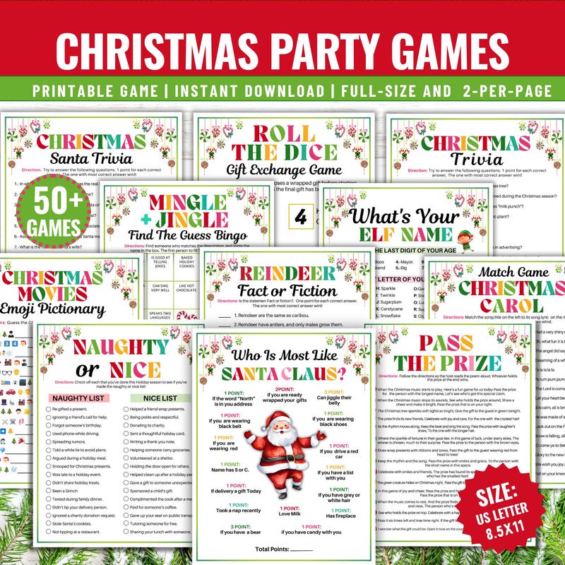 Christmas Party Games - Etsy