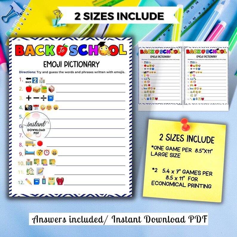 Back to School 8 Game BUNDLE, First Day of School Activities, Games for ...