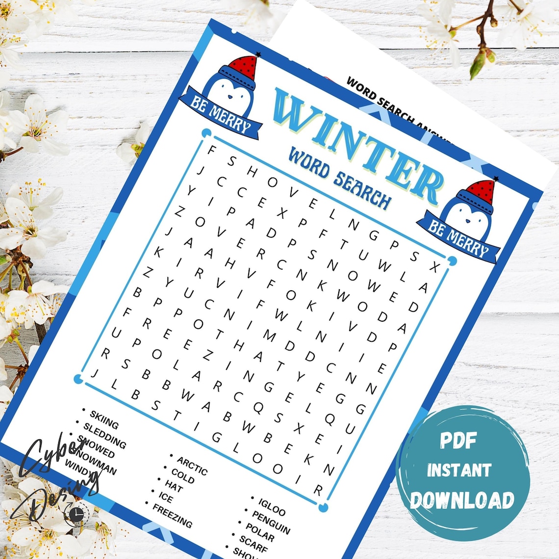 Winter Word Search Game | Fun Printable Winter Games | Wintertime ...