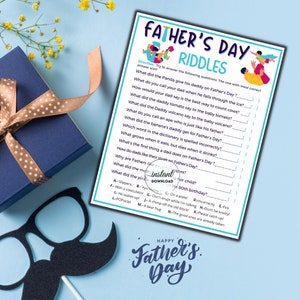 Father's Day Riddles, Father's Day Activities, Riddles and Jokes Game ...