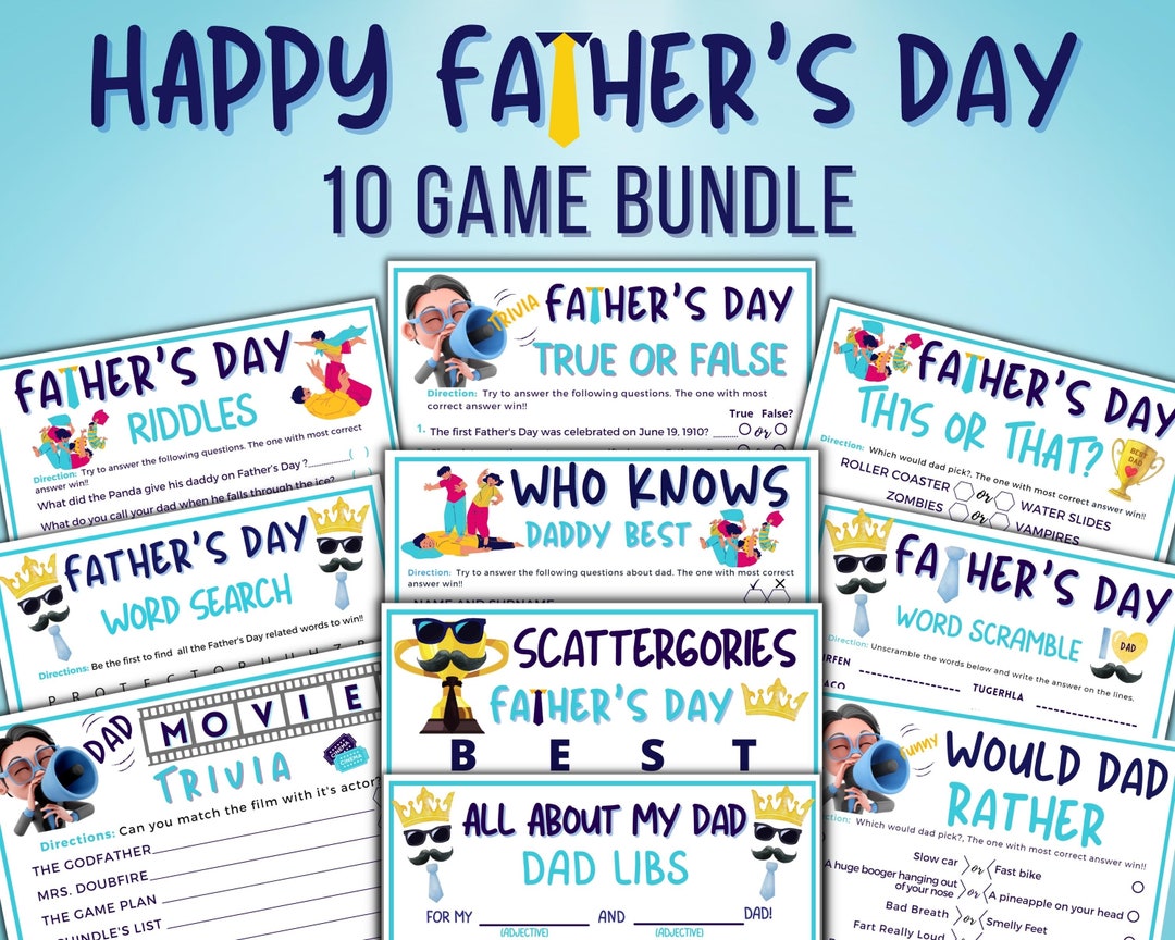 Father's Day Games, Happy Father's Day 10 Games for Kids and Adults ...
