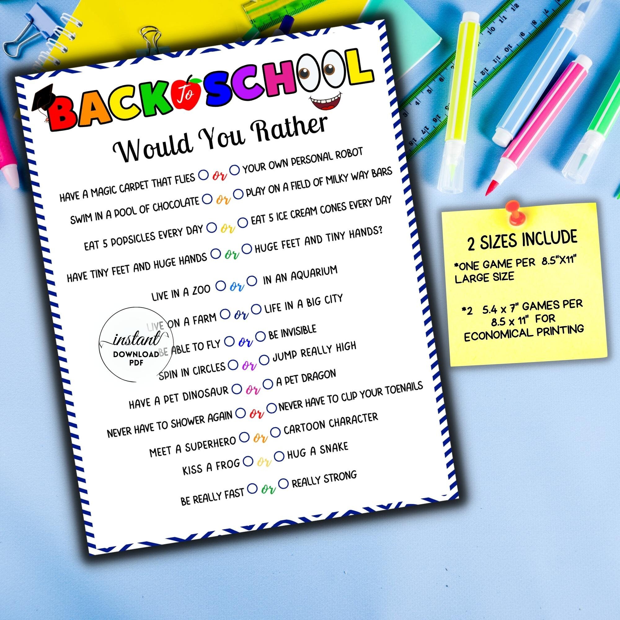 Back to School 8 Game BUNDLE, First Day of School Activities, Games for ...