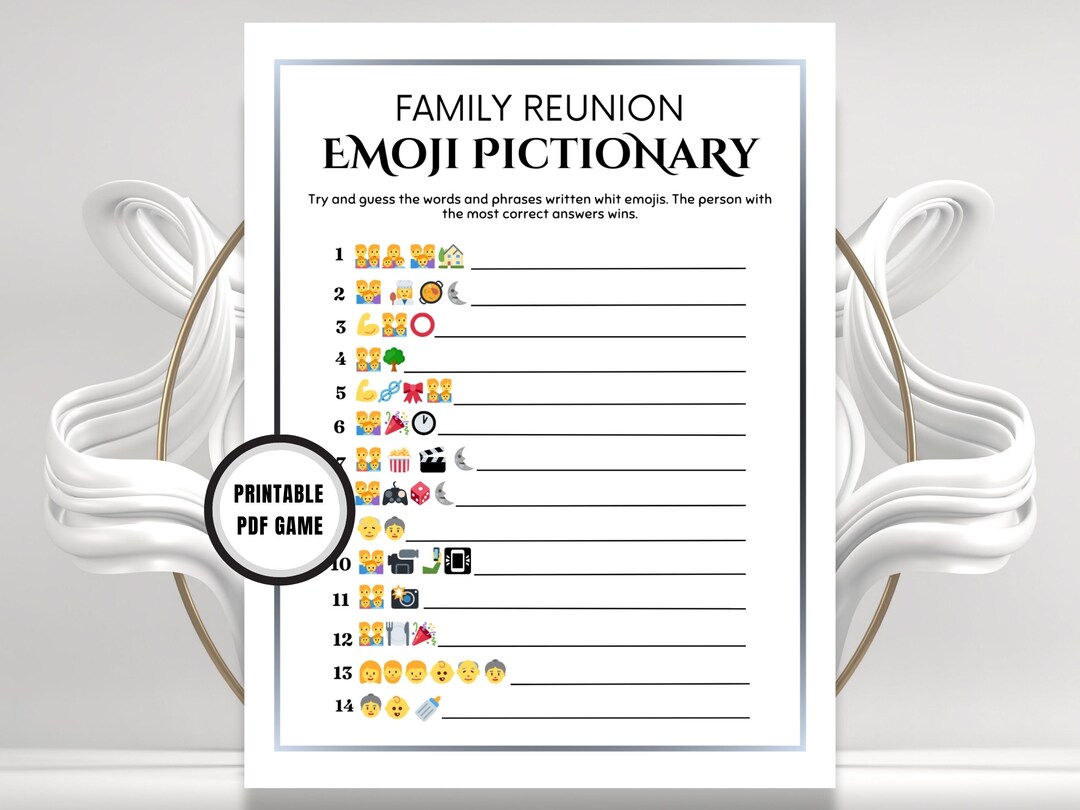 Buy Family Emoji Pictionary Game, Printable Activities for Family ...