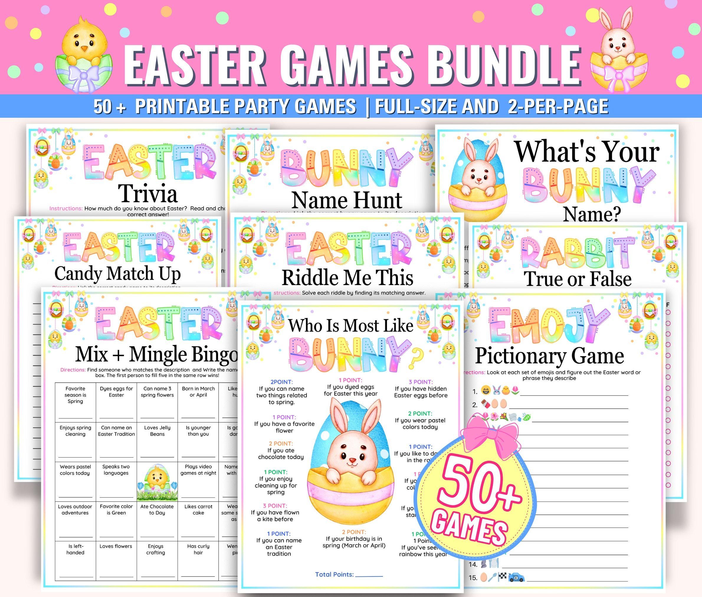 Easter Games Bundle, Easter Party Games, Easter Family Games, Office ...