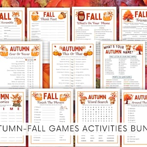 Fall Games Bundle: 40 Autumn Activities for Kids & Adults (PDF) - Etsy