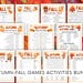 Fall Games Bundle: 40 Autumn Activities for Kids & Adults (PDF) - Etsy