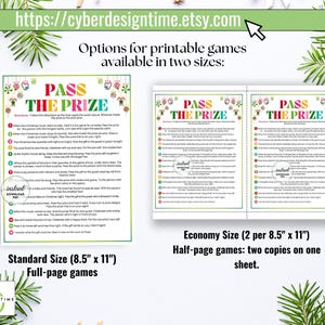 Pass the Prize Christmas Game: Festive Holiday Party (PDF) - Etsy