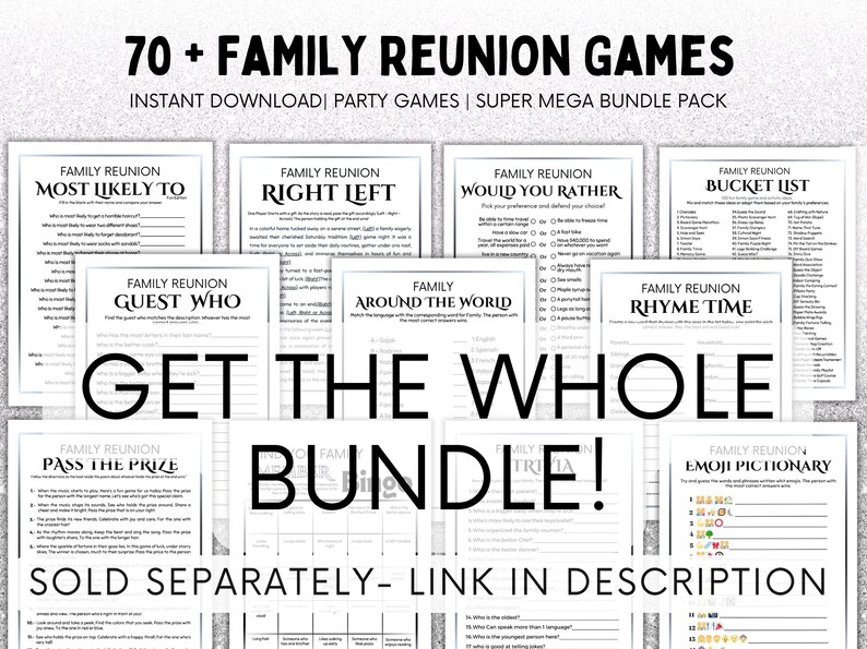 Family Reunion Trivia Game: Fun Family Quiz (PDF) - Etsy