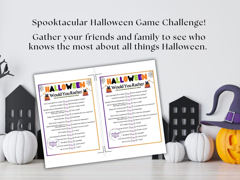 Halloween "would You Rather" Icebreaker Game, Debate Party Game, Would ...