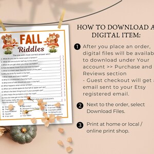 Fall Riddles Game,jokes for Kids,autumn Game, Fall Activity for Kids ...