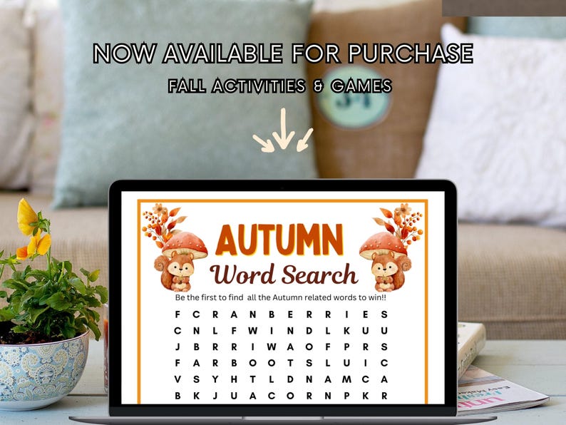 Autumn Word Search,autumn Games, Fall Activities for Kids & Adults ...