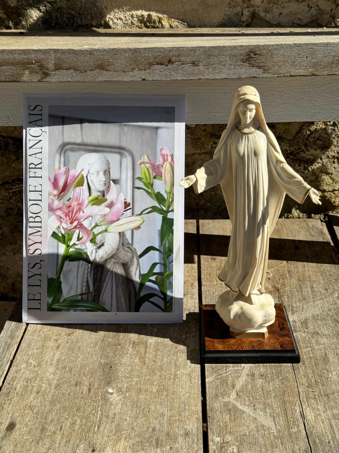 Virgin Mary Statue, Antique Madonna Statue/sculpture, Our Lady of ...